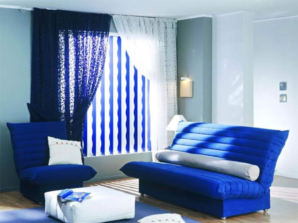 Cortinas azules: 50 fotos de interiores inspiradores en tonos azules