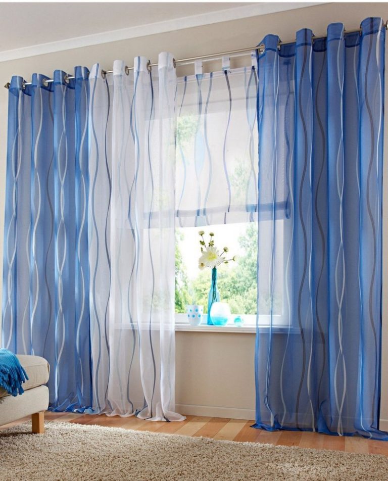 Cortinas azules: 50 fotos de interiores inspiradores en tonos azules
